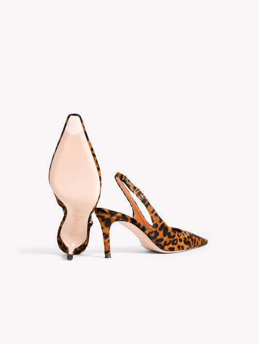 LEOPARD PRINT PONYSKIN SLINGBACK WITH MEDIUM HEEL ATLANTE – Roberto Festa